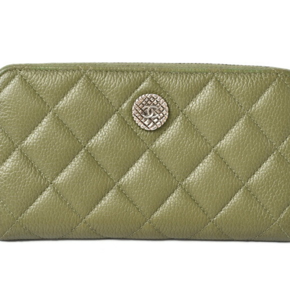 CHANEL | Bags | Chanel Wallet Round Medium Quilted Matelasse Caviar ...